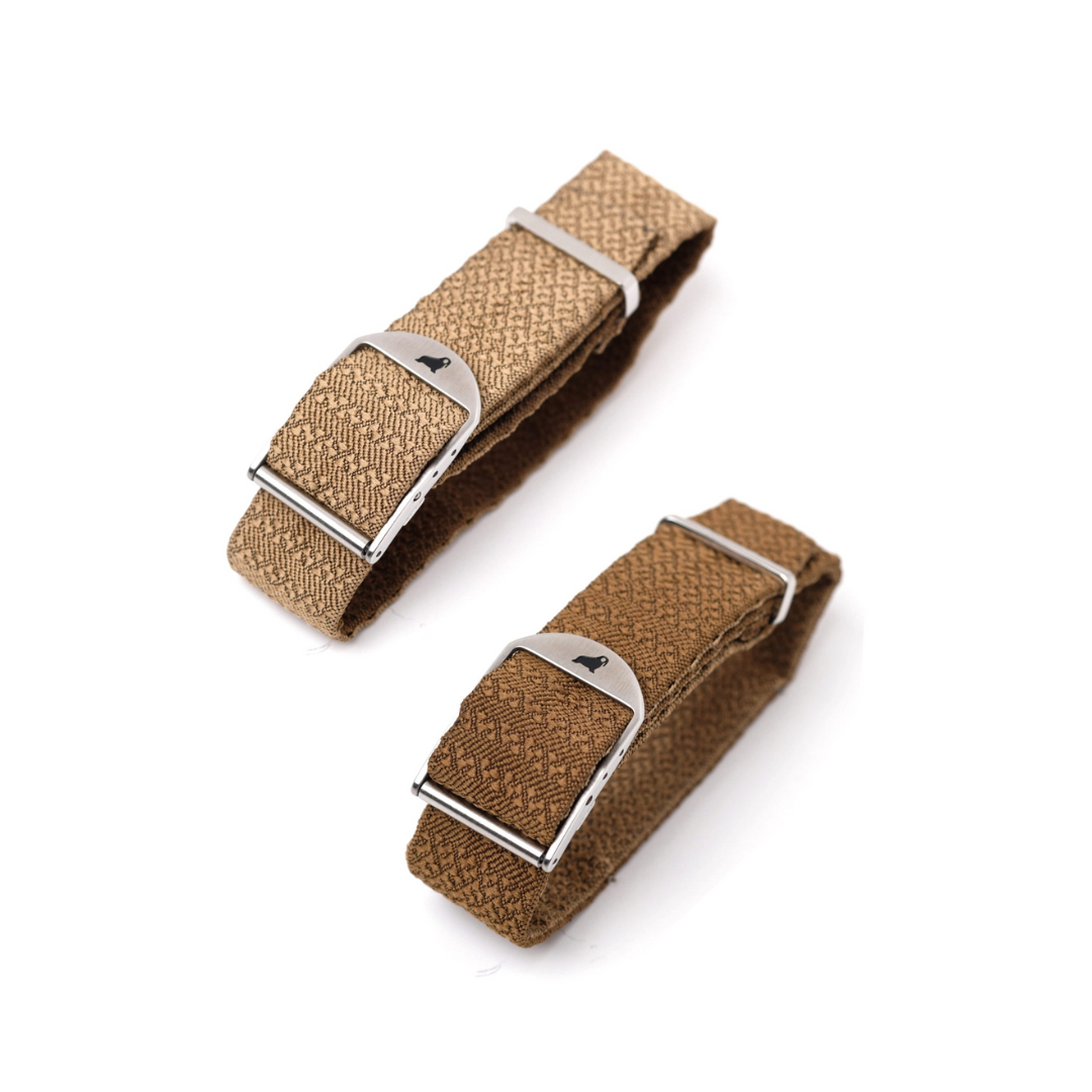 RSM Reversible Silk Single Pass Watch Strap - Bronze and Champagne ...